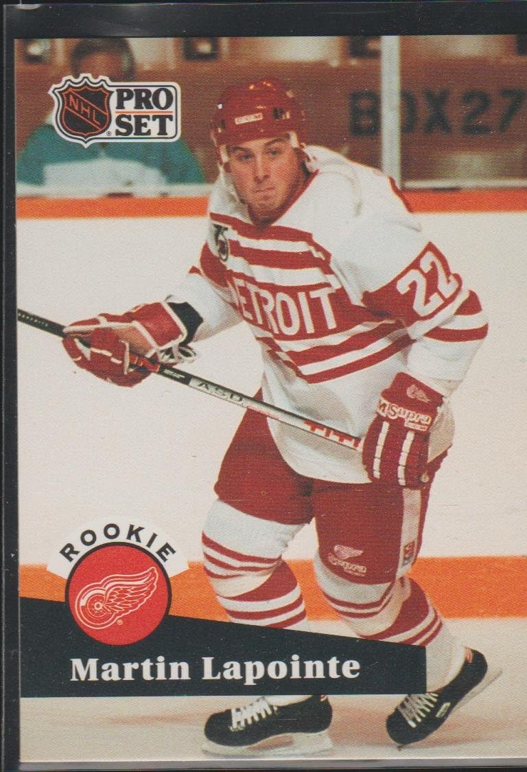 1991 Pro Set Martin Lapointe Red Wings Rookie Hockey Card #532 at ...
