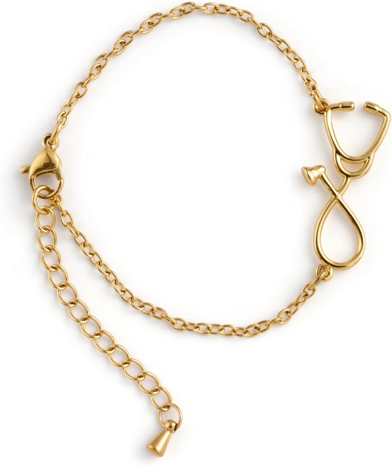 Amazon.com: Stethoscope Bracelet 18k Gold | Nurse Jewelry Gift for ...