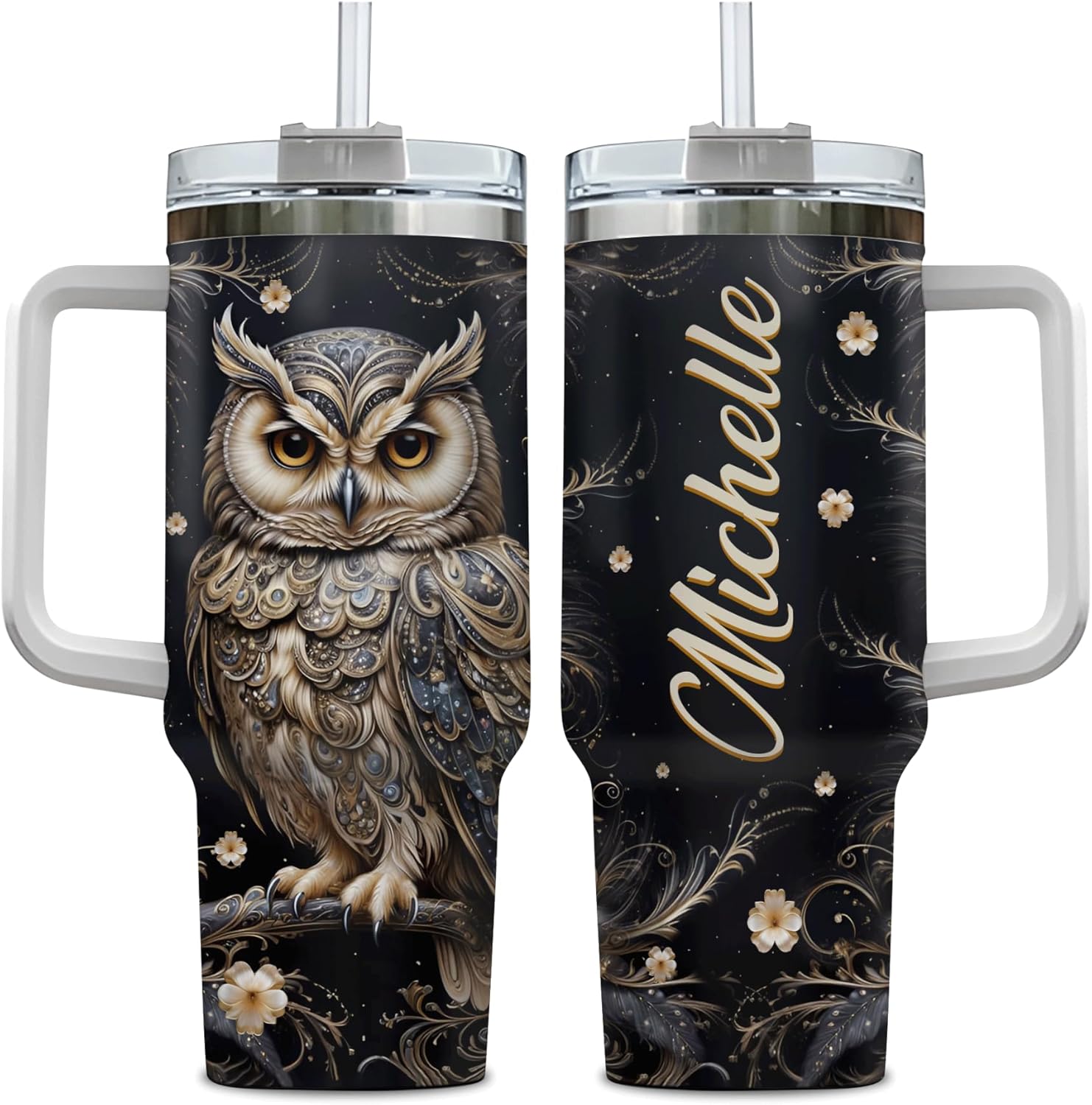 Amazon.com | Hyturtle Personalized Unique Owl Tumbler - Owl Gifts For ...