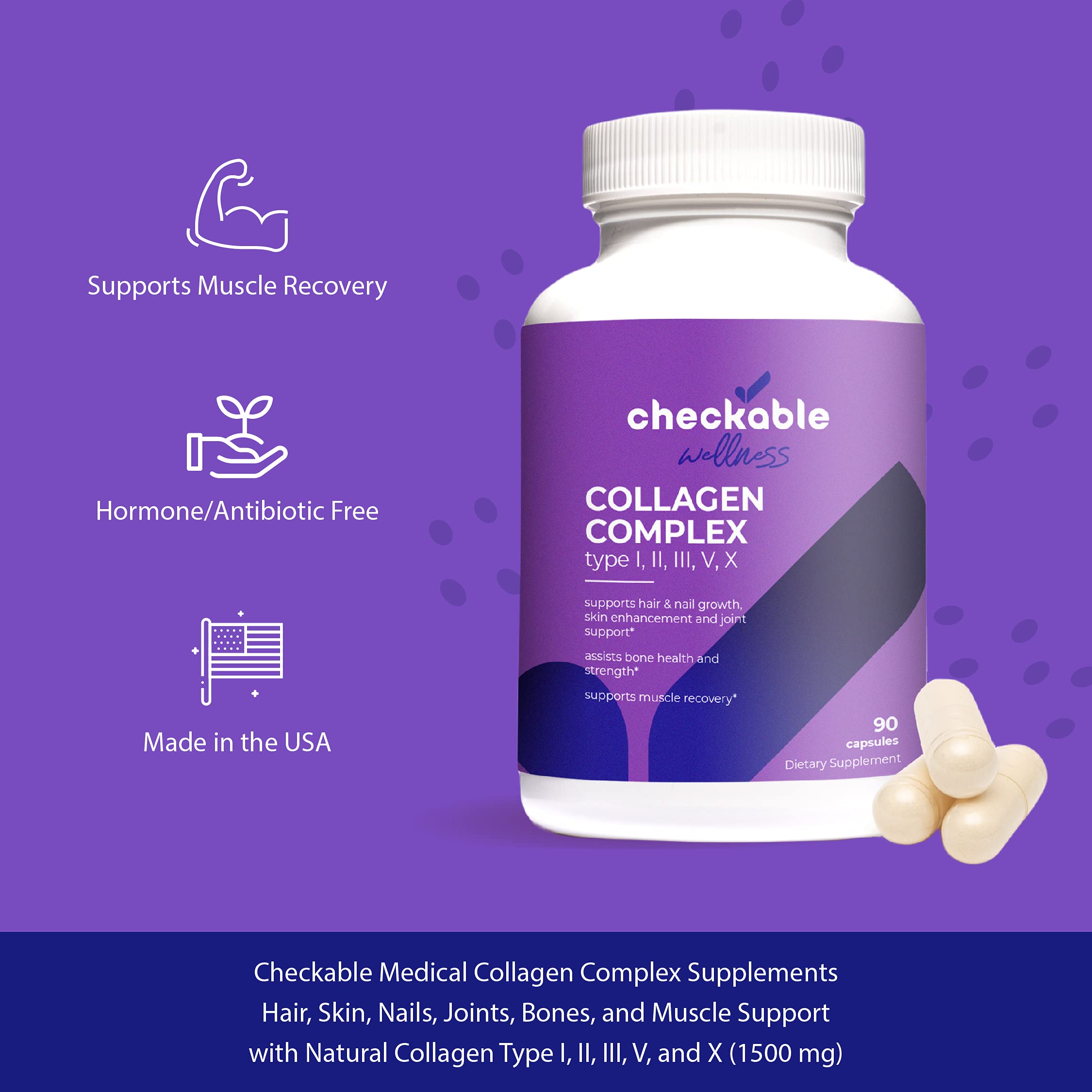 Buy Checkable Medical Collagen Complex Supplements - Hair, Skin, Nails ...