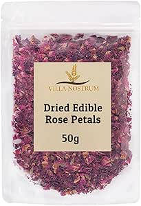 Dried Edible Rose Petals 50g by Villa Nostrum - Edible Flowers Use in ...