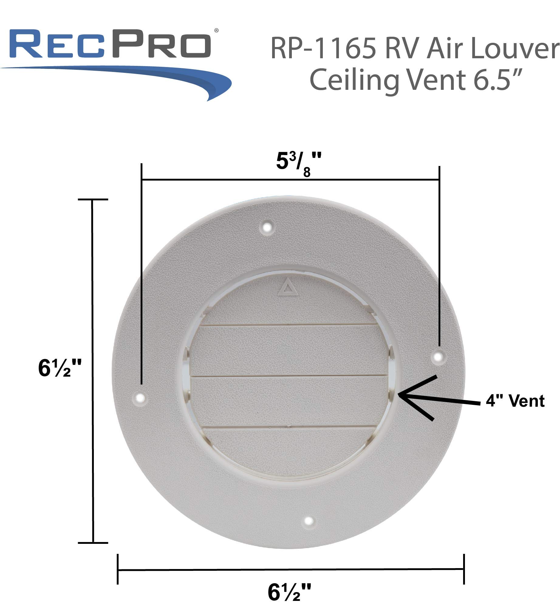 Snapklik.com : RecPro RV Air Louver Ceiling Vent 6.5 Fully Adjustable ...