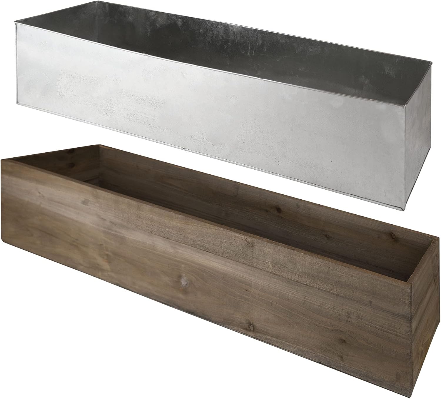 Amazon.com : CYS EXCEL Rectangular Planter Box with Removable Zinc ...