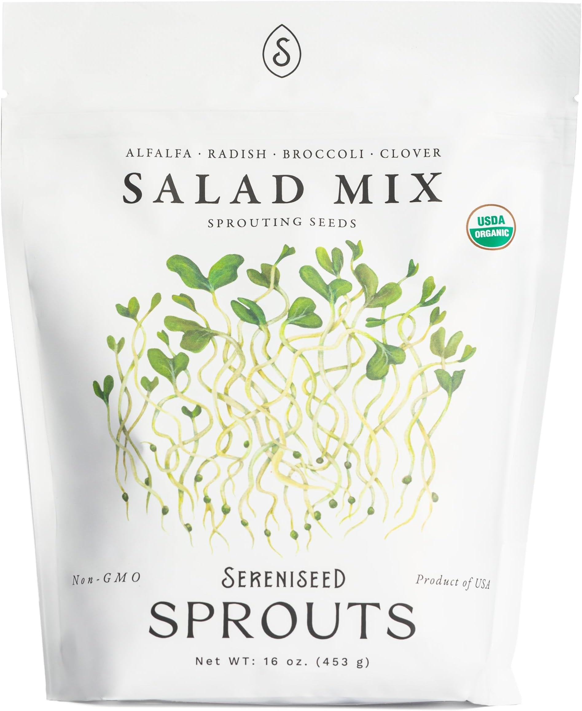 Amazon.com : Organic Salad Mix Sprout Seeds (16 oz) – Non-GMO, Heirloom ...