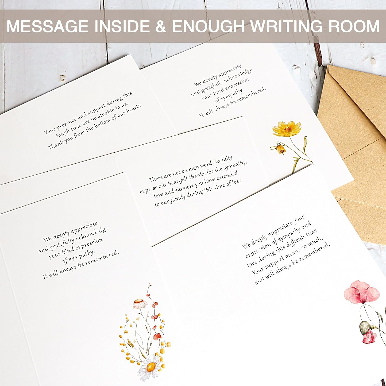 25 Funeral Thank You Cards with Envelopes, 5 Philippines | Ubuy