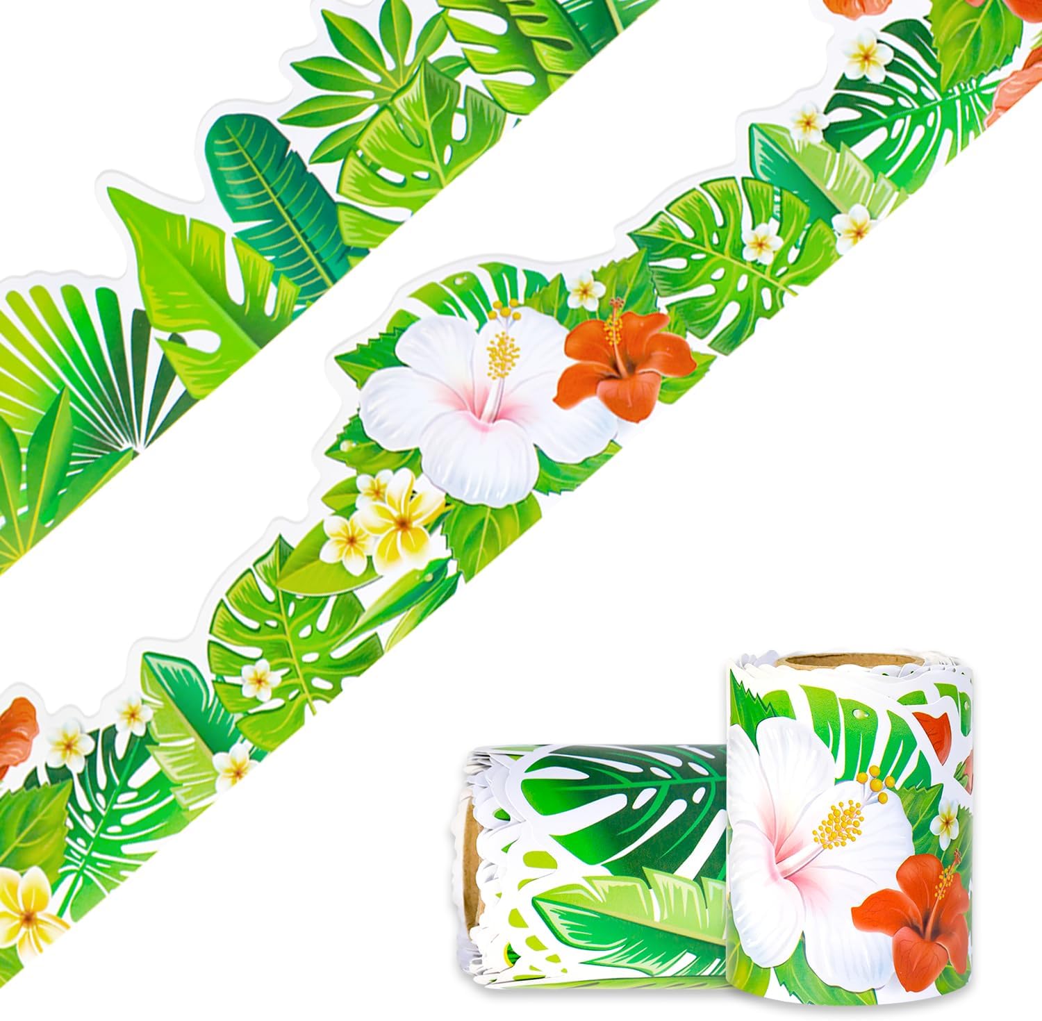 Amazon.com: 61 Ft Bulletin Board Border Decorations,Hibiscus Flower ...