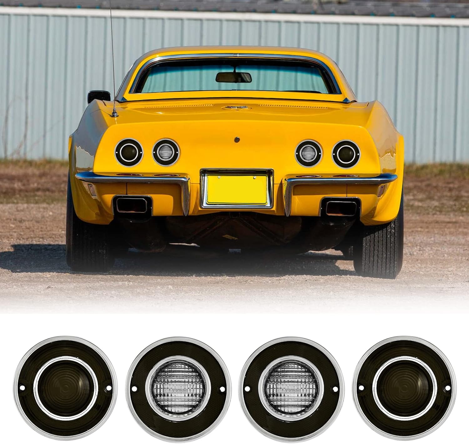 Amazon.com: ALAVENTE 4Pcs Tail Light Backup Lights Smoked Lens Cover ...