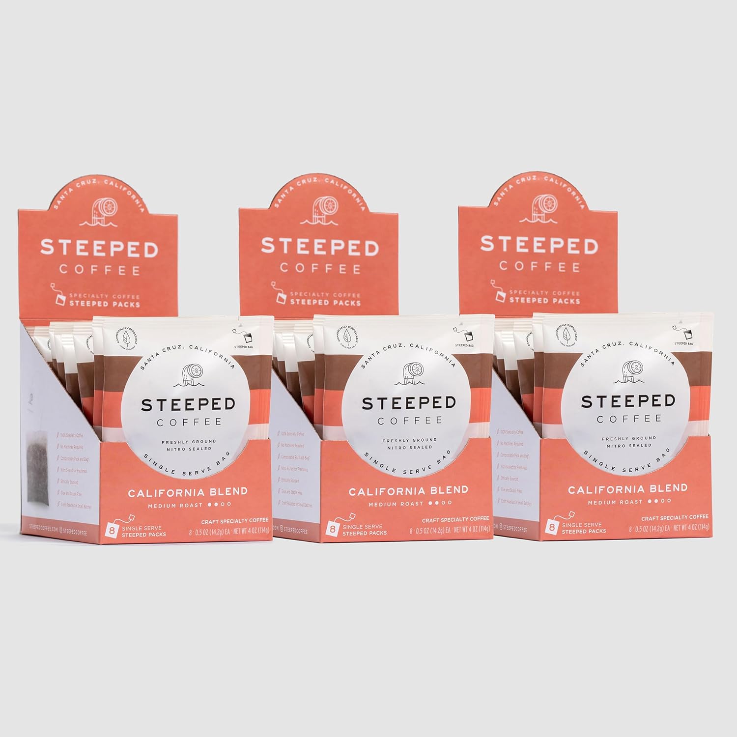 Amazon.com : Steeped Coffee Single Serve Coffee Packets - Eco-friendly ...