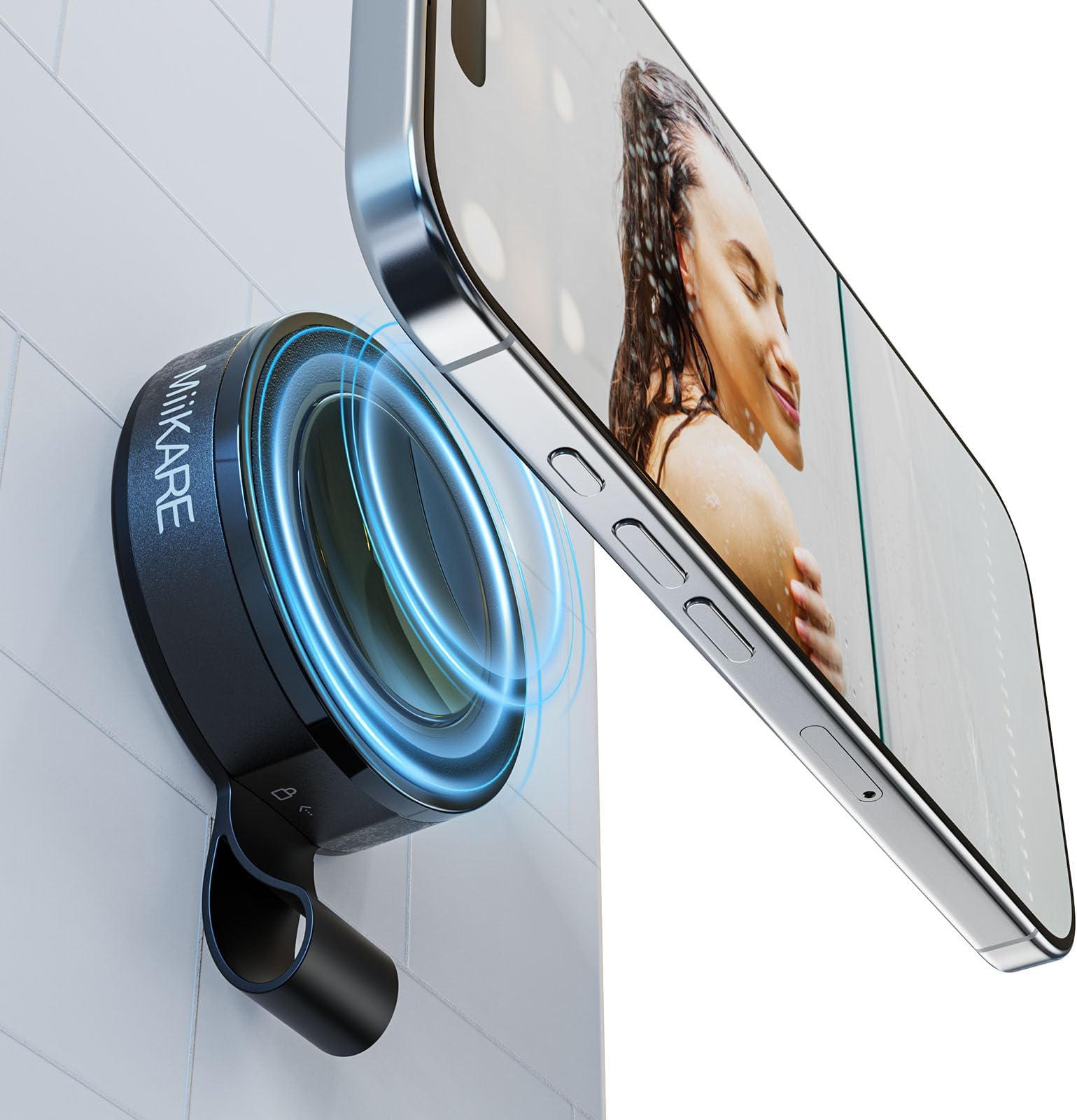 Amazon.com: Wall Mount Cell Phone Holder - Mirror Adjustable Cellphone ...