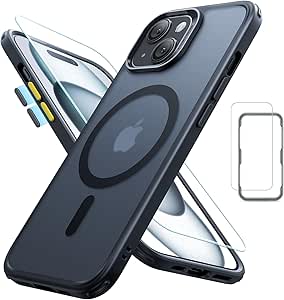 Amazon.com: ESR for iPhone 15 Plus Case (5 in 1) Set, Translucent Matte Case with Screen ...