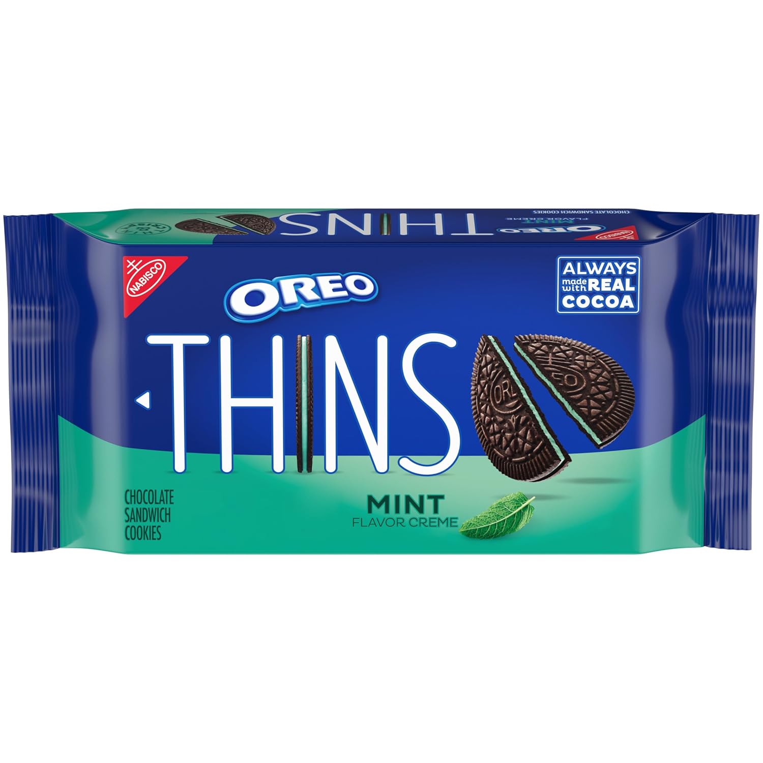 Amazon.com: OREO Thins Mint Creme Chocolate Sandwich Cookies, 9.21 oz ...