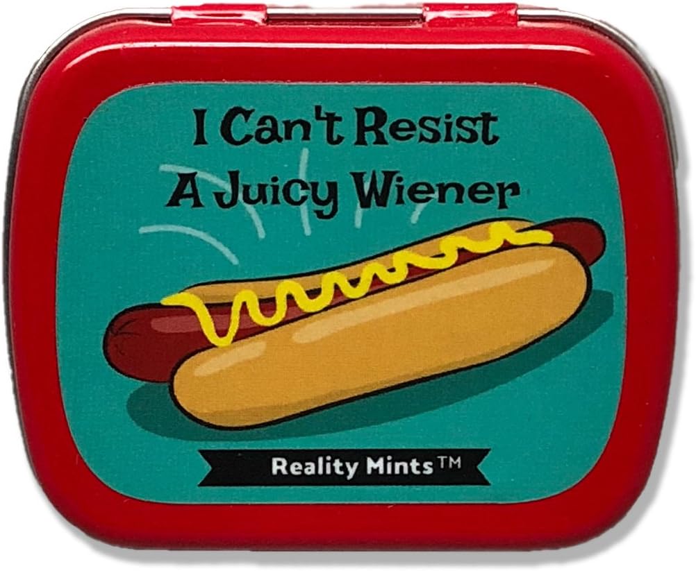 Amazon.com : Reality Mints I Can't Resist A Juicy Wiener Mints, 1.0 ...
