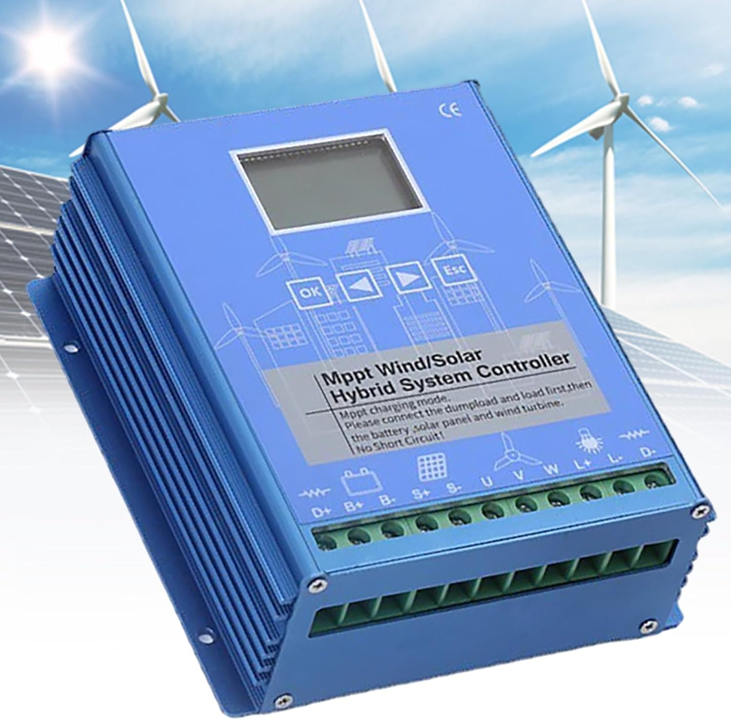 Amazon.com : 12000W Efficient Wind Solar Hybrid System MPPT Charge ...