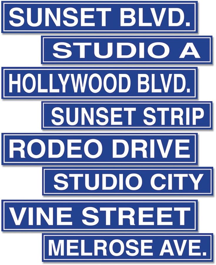 Amazon.com: Hollywood Street Sign Cutouts : Home & Kitchen