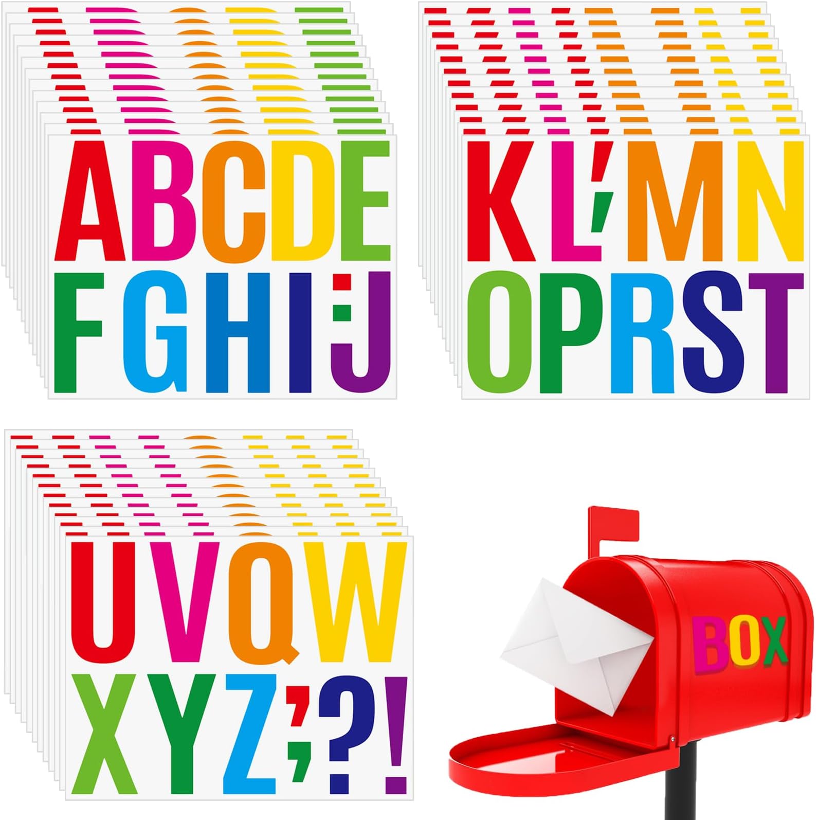 Amazon.com: 1116 Pieces 36 Sheets Large Letter Stickers 4 Inch Self ...