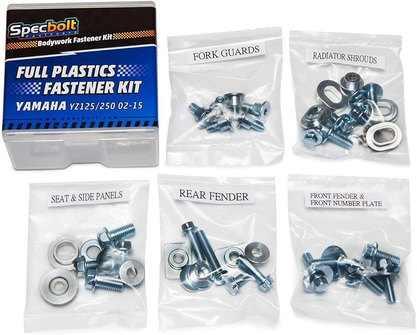 Amazon.com: Specbolt Brand Full Plastics Fastener Kit. For Yamaha YZ ...