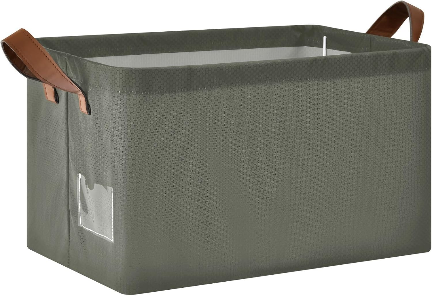 Amazon.com: Lotupokon Army Green 2 Pack Fabric Storage Bins for Shelves ...