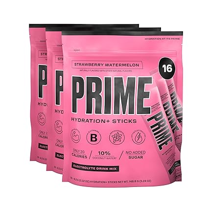Amazon.com: PRIME HYDRATION+ Sticks Strawberry Watermelon | Hydration ...