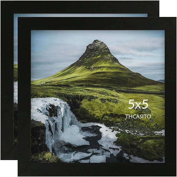 Amazon.com - THCASITO Picture Frames 5x5 Black Square Photo Frames ...