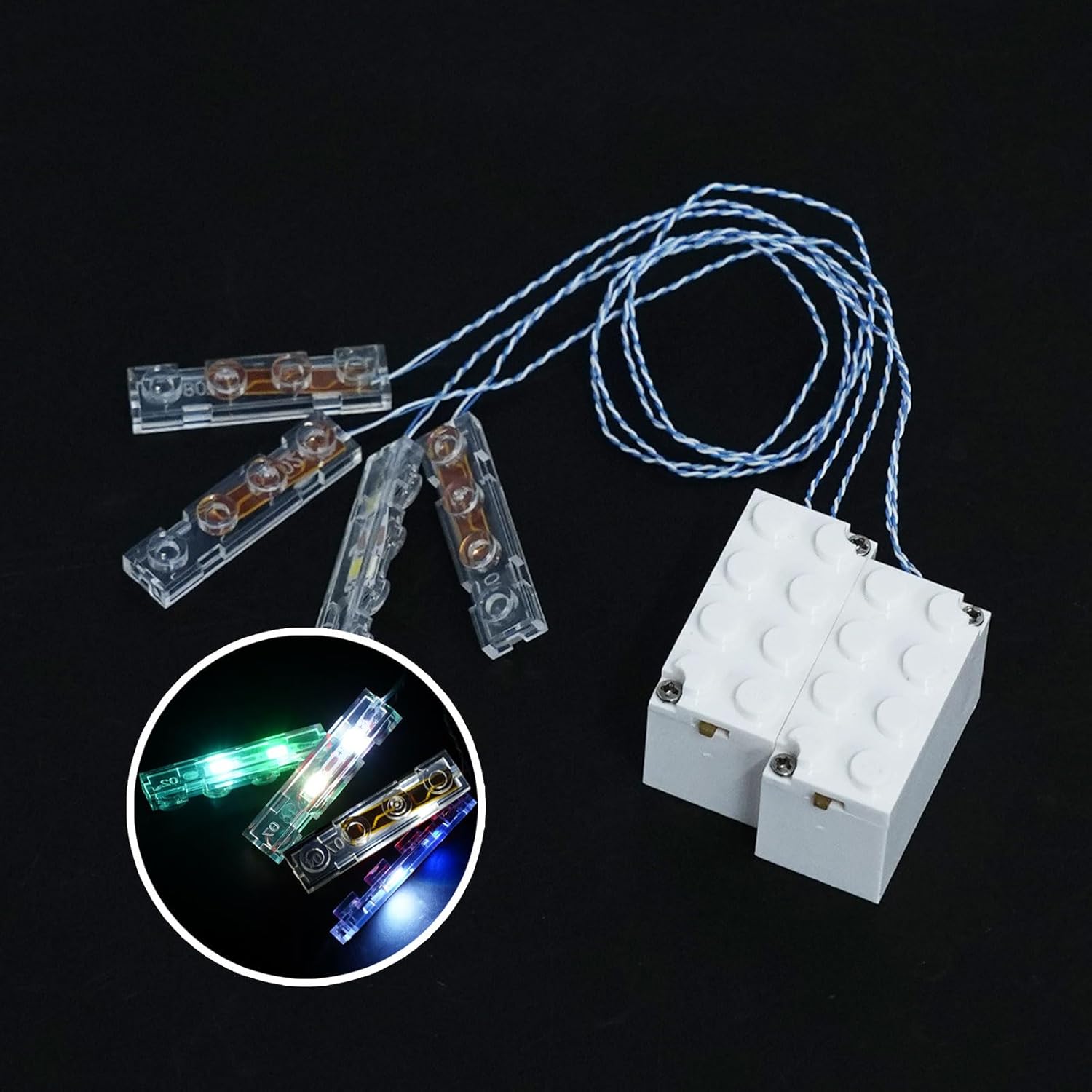 Amazon.com: Pamvava Light Up Bricks, 2 Sets 1X4 LED Lighting Kit ...