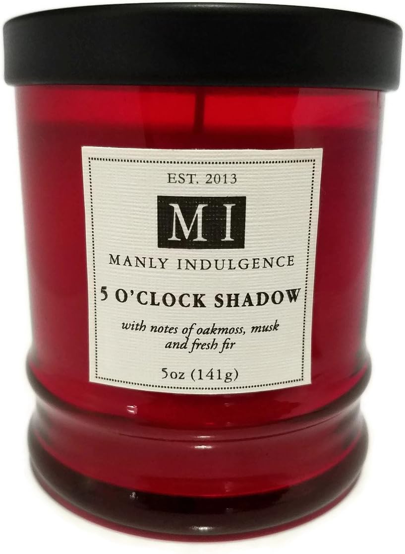 Amazon.com: Manly Indulgence 5 Oclock Shadow Soy Blend Small Candle - 5 ...