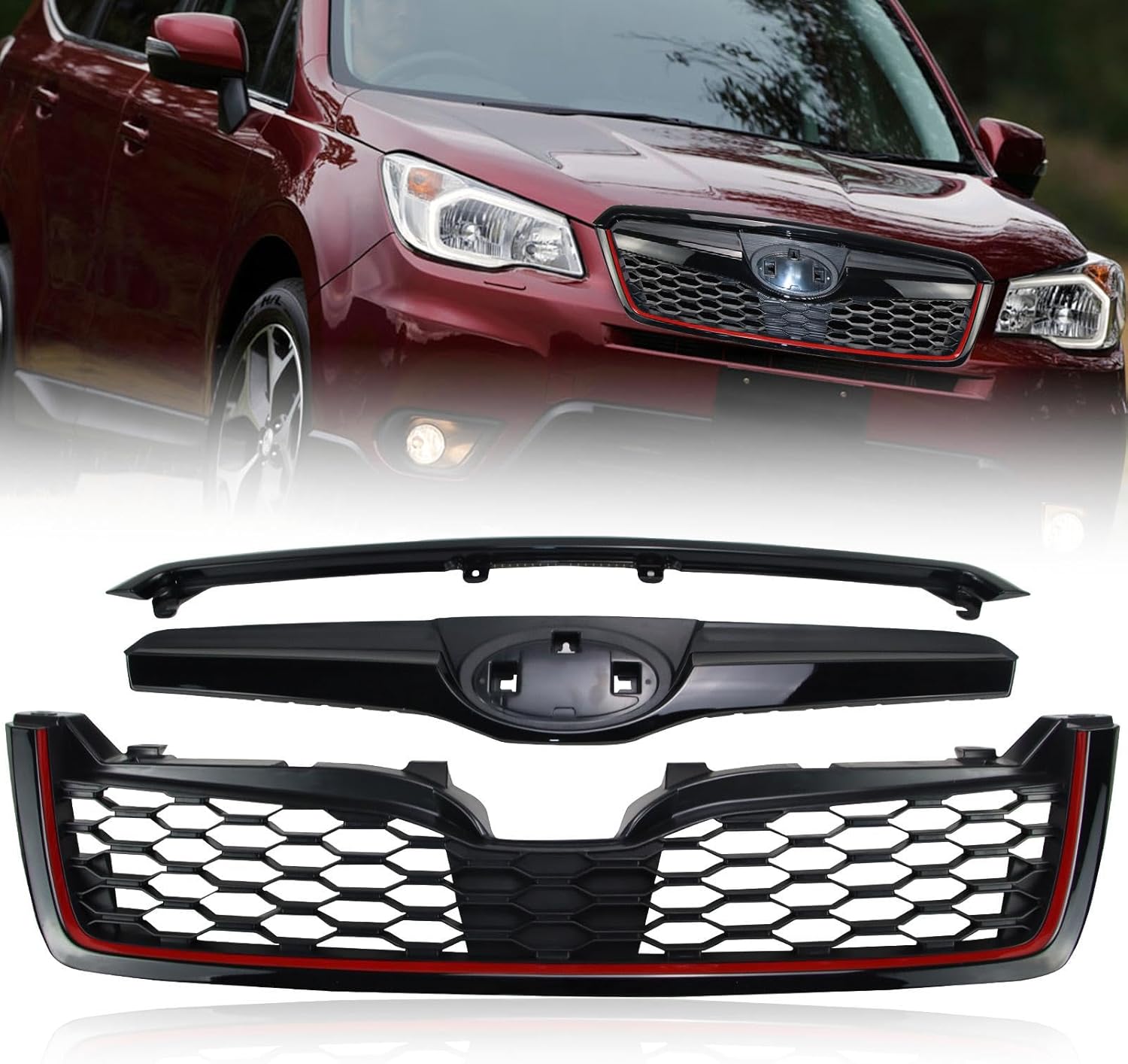 Amazon.com: Front Grill Complete Assembly for 2014-2018 Subaru Forester ...