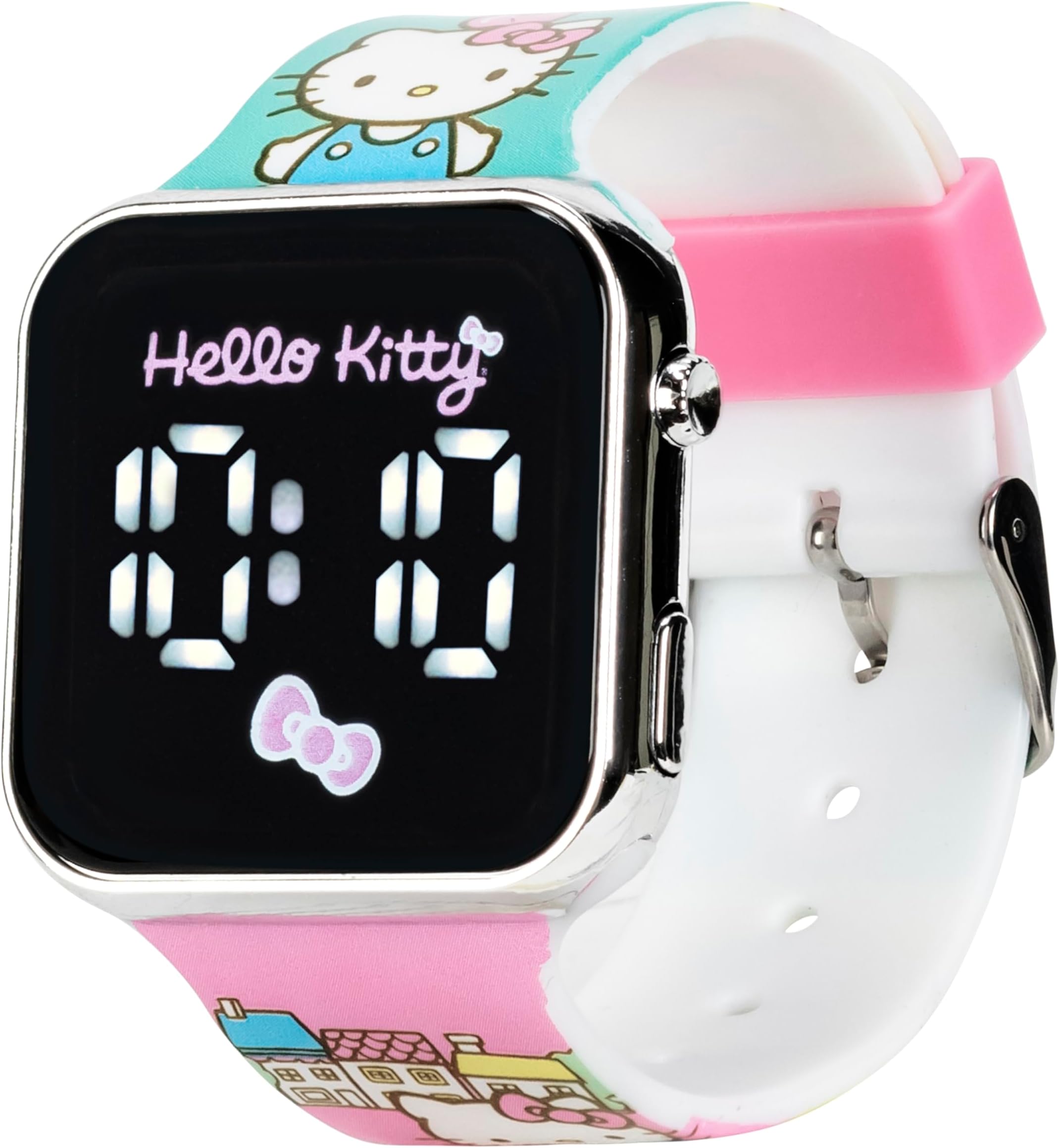 Accutime Hello Kitty Reloj digital de cuarzo LED para niños, multicolor ...
