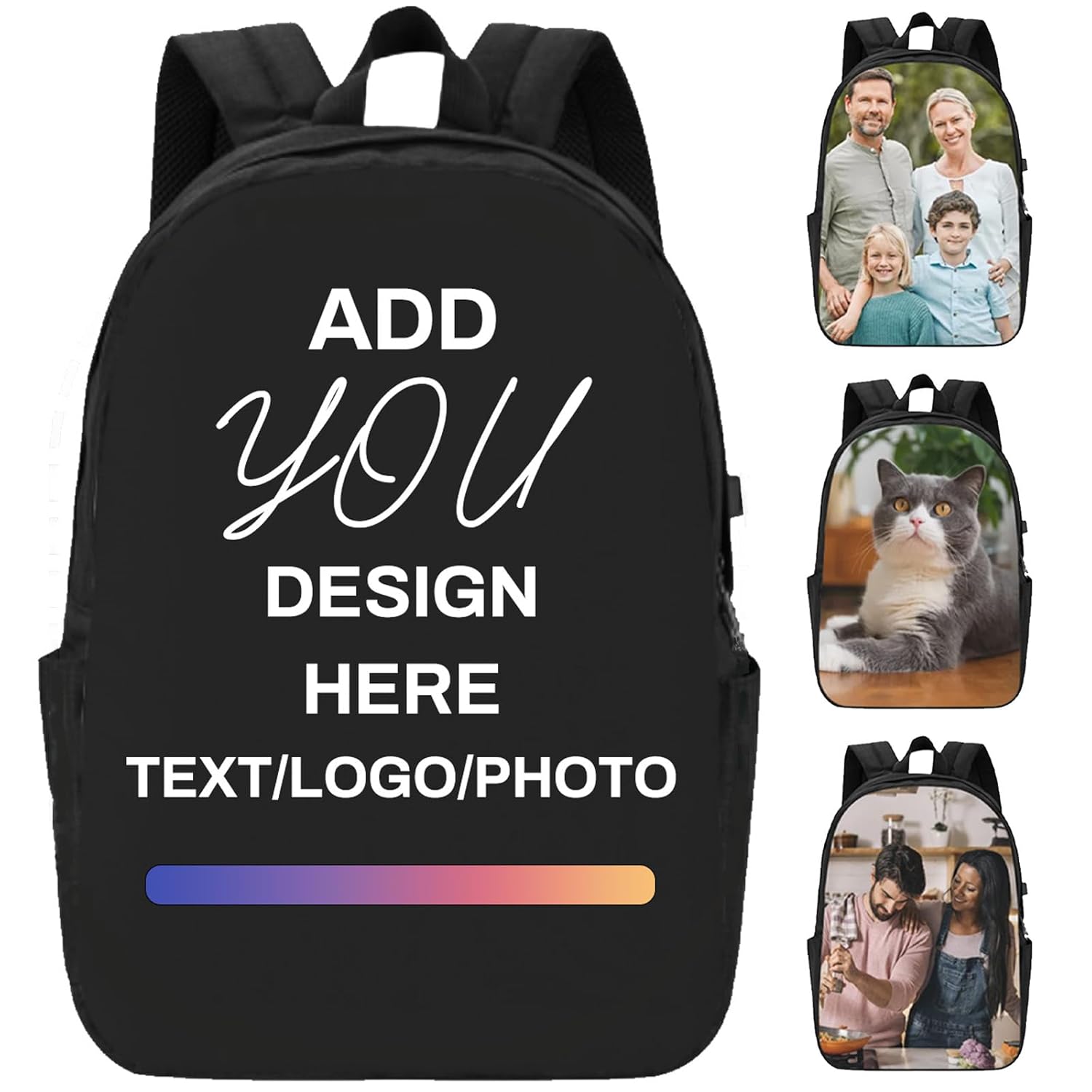 Amazon.com: Custom School Backpack, Personalized Backpack with Multi ...