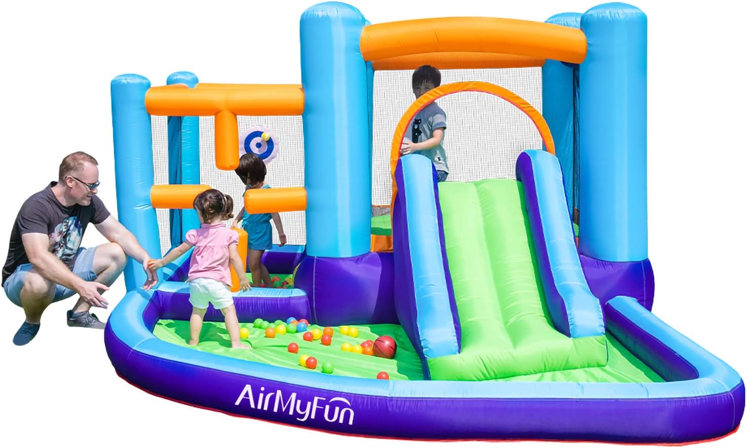 Amazon.com: AirMyFun Inflatable Bounce House, Bouncer & Slide with Air ...