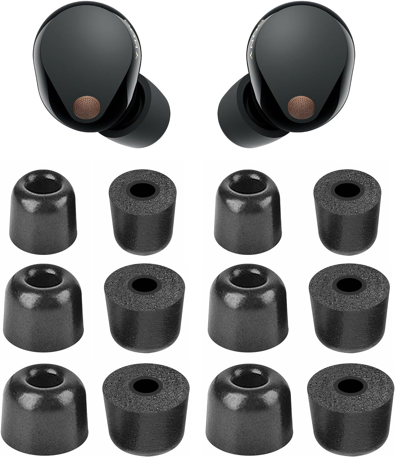 ALXCD - Auriculares de espuma compatibles con Sony WF-1000XM5, S/M/L, 3 tamaños, 6 pares de ...