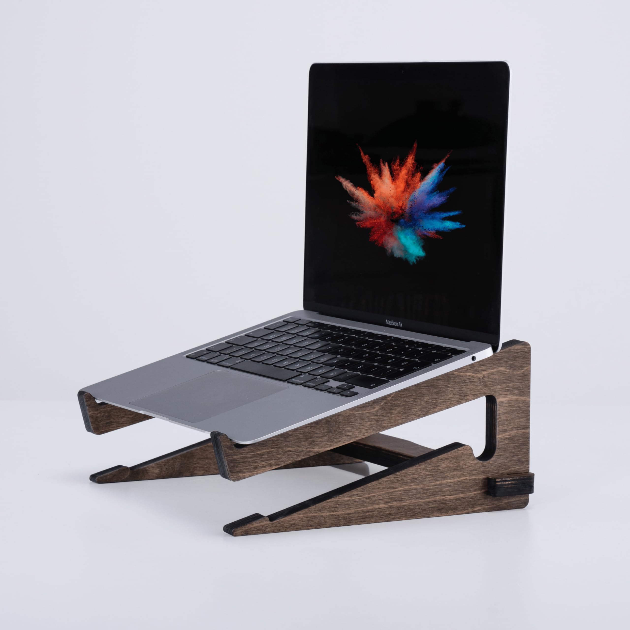 Amazon.com: Wooden Laptop Stand,Vertical Laptop Stand for Desk,Wood ...