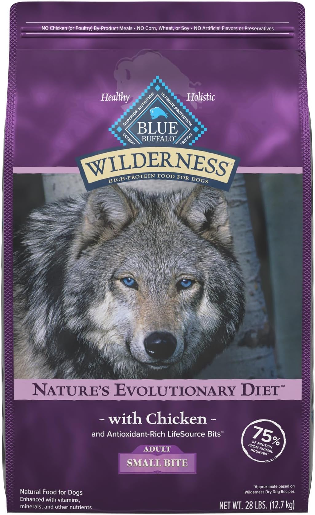 Amazon.com: Blue Buffalo Blue Wilderness Premier Blend with Meaty Cuts Senior Chicken Dry Dog ...