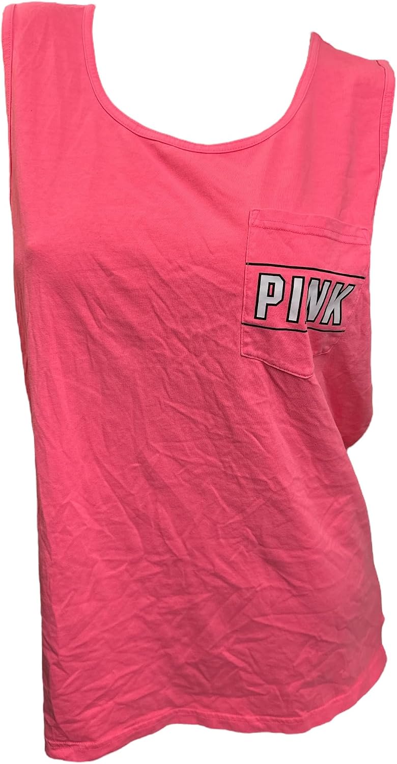 Amazon.com: Victoria's Secret Pink Pocket Cotton Muscle Tank Top Color ...