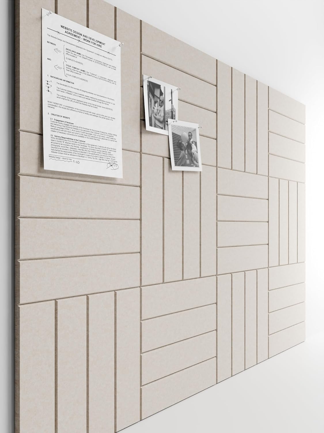 Bumusty Large Felt Bulletin Board 48" x 36" Cork Board Alternative-12 ...