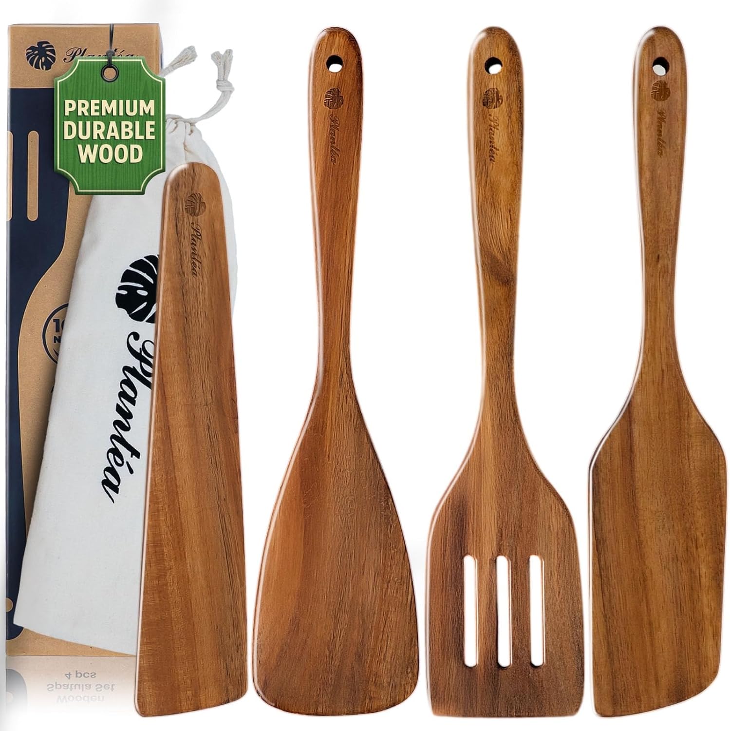 Amazon.com: Wooden Spatula for Cooking – Premium Acacia Wooden Cooking ...