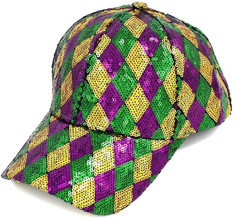 Mardi Gras Baseball Cap Multi at Amazon Women’s Clothing store