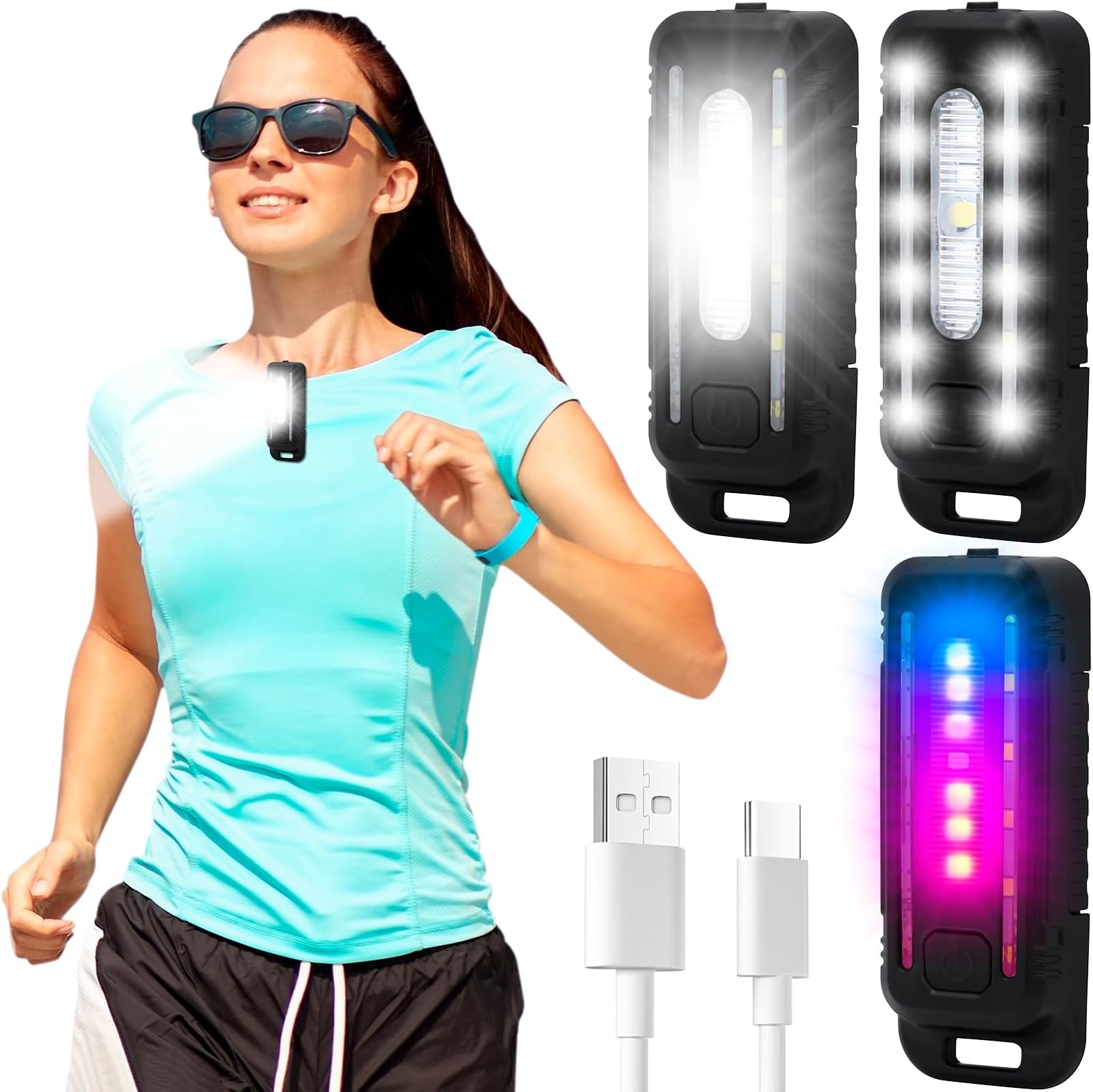 Amazon.com: FlipBelt Clip On LED Running Light for Men and Women, Hands ...