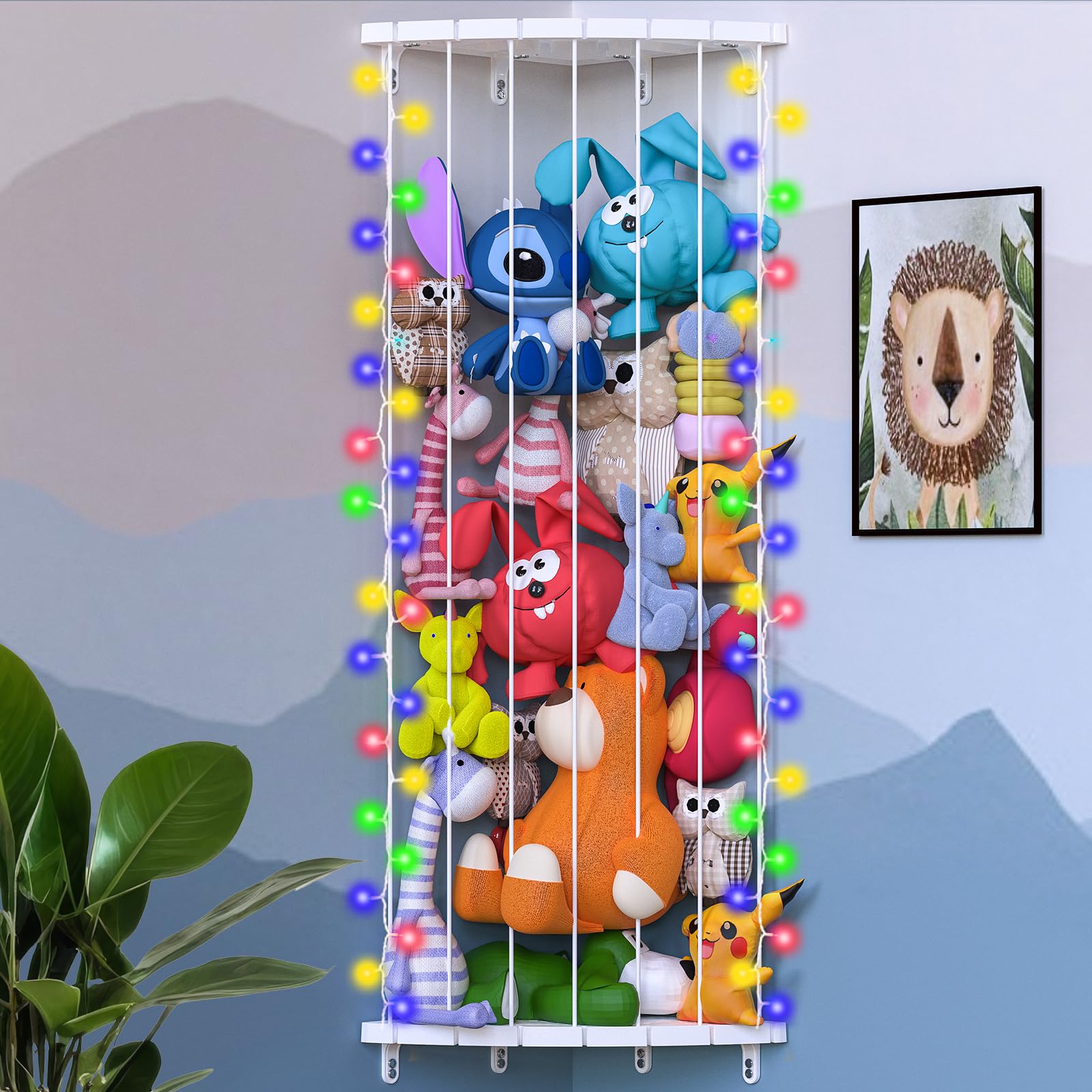 Amazon.com: Stuffed Animal Storage Hammock Corner, Toy Organizer for ...