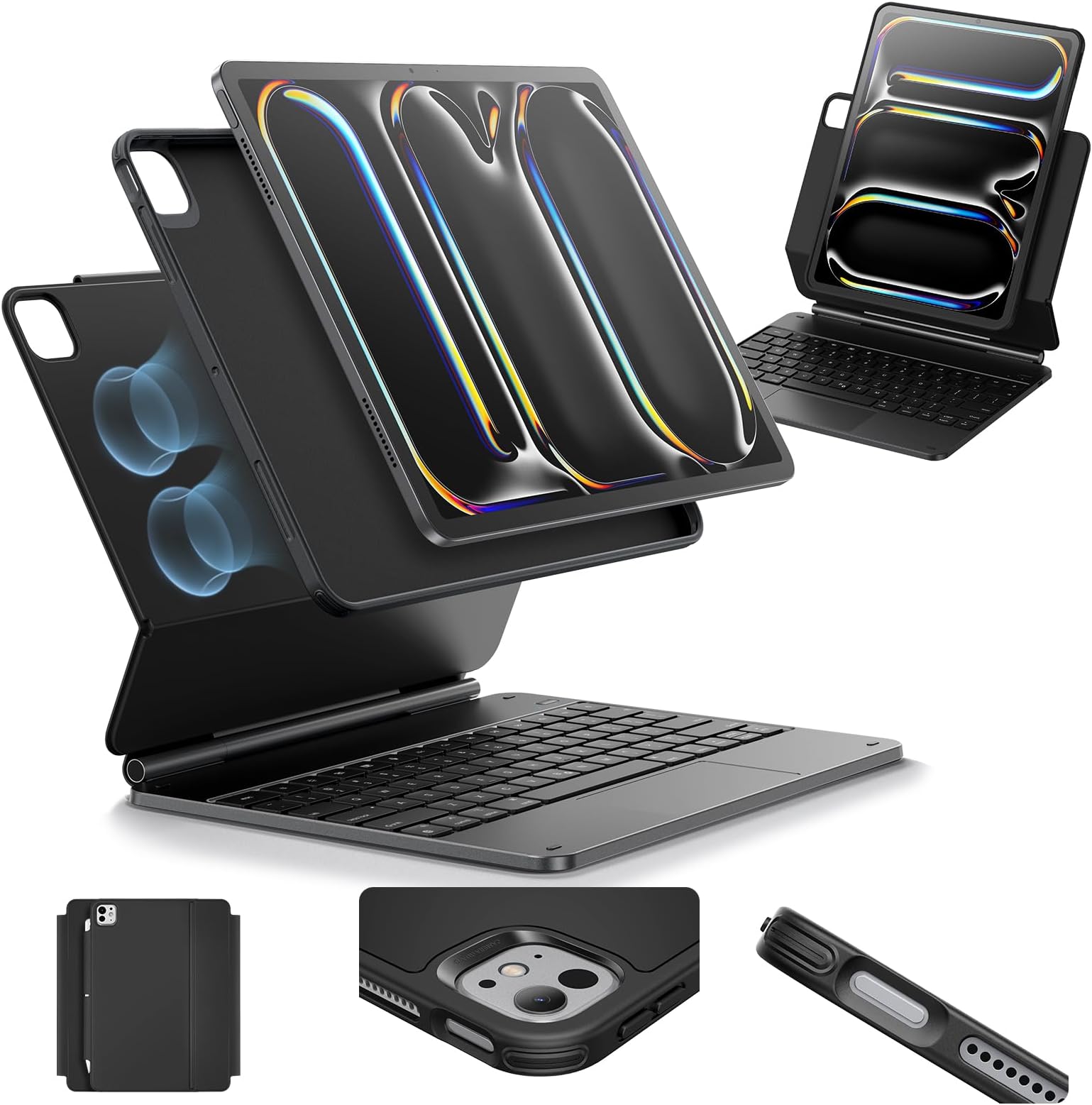 Amazon.com: Magic-Keyboard Compatible Case for iPad Pro-13 inch M4 2024 ...