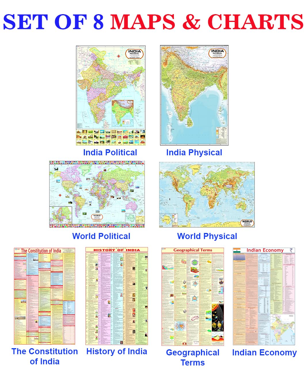 World And India Map Both Political And Physical With Constitution ...