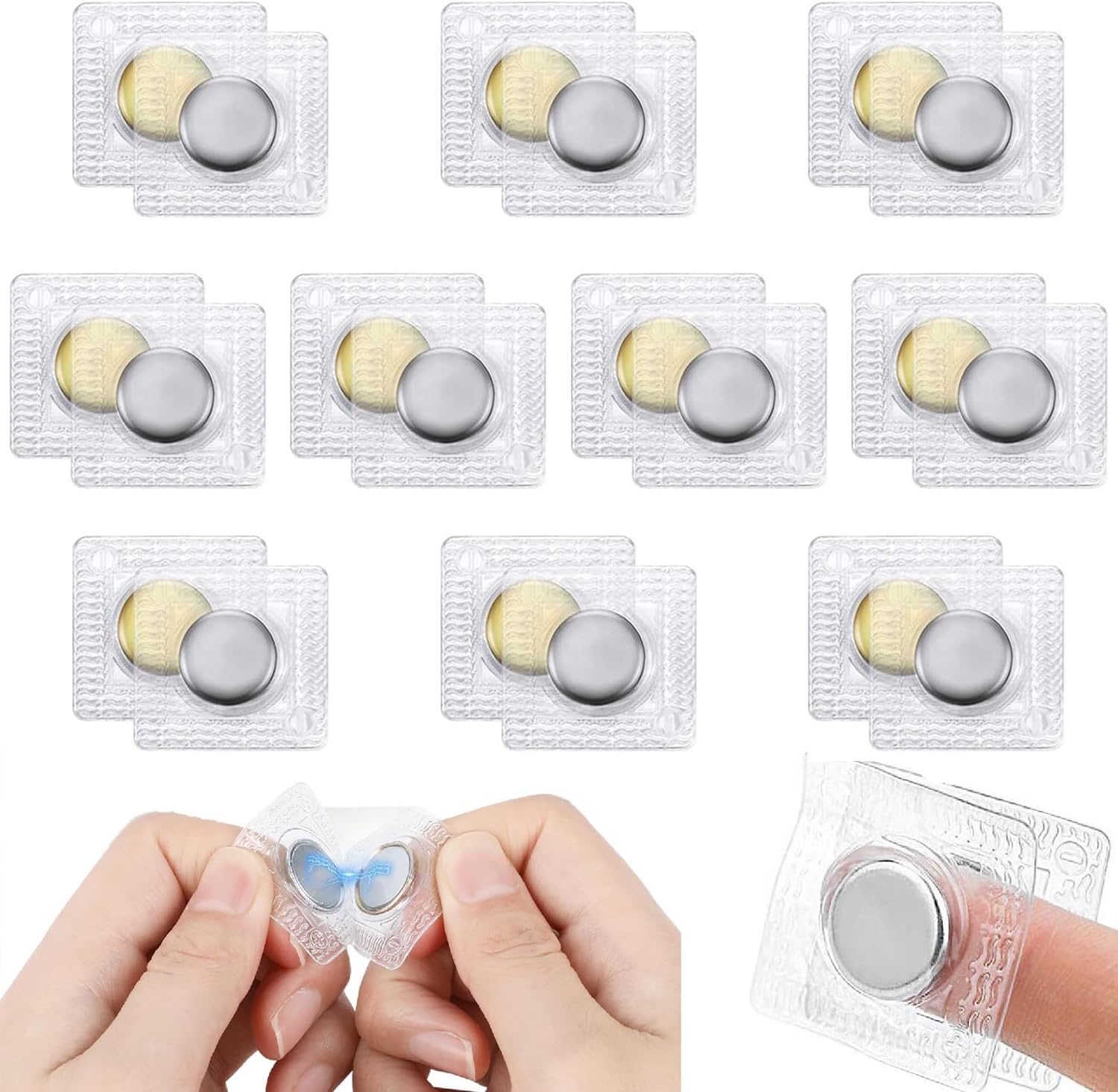 Wzenclave 40 Sets Magnetic Snap Buttons 14mm Plum Magnetic Snap ...