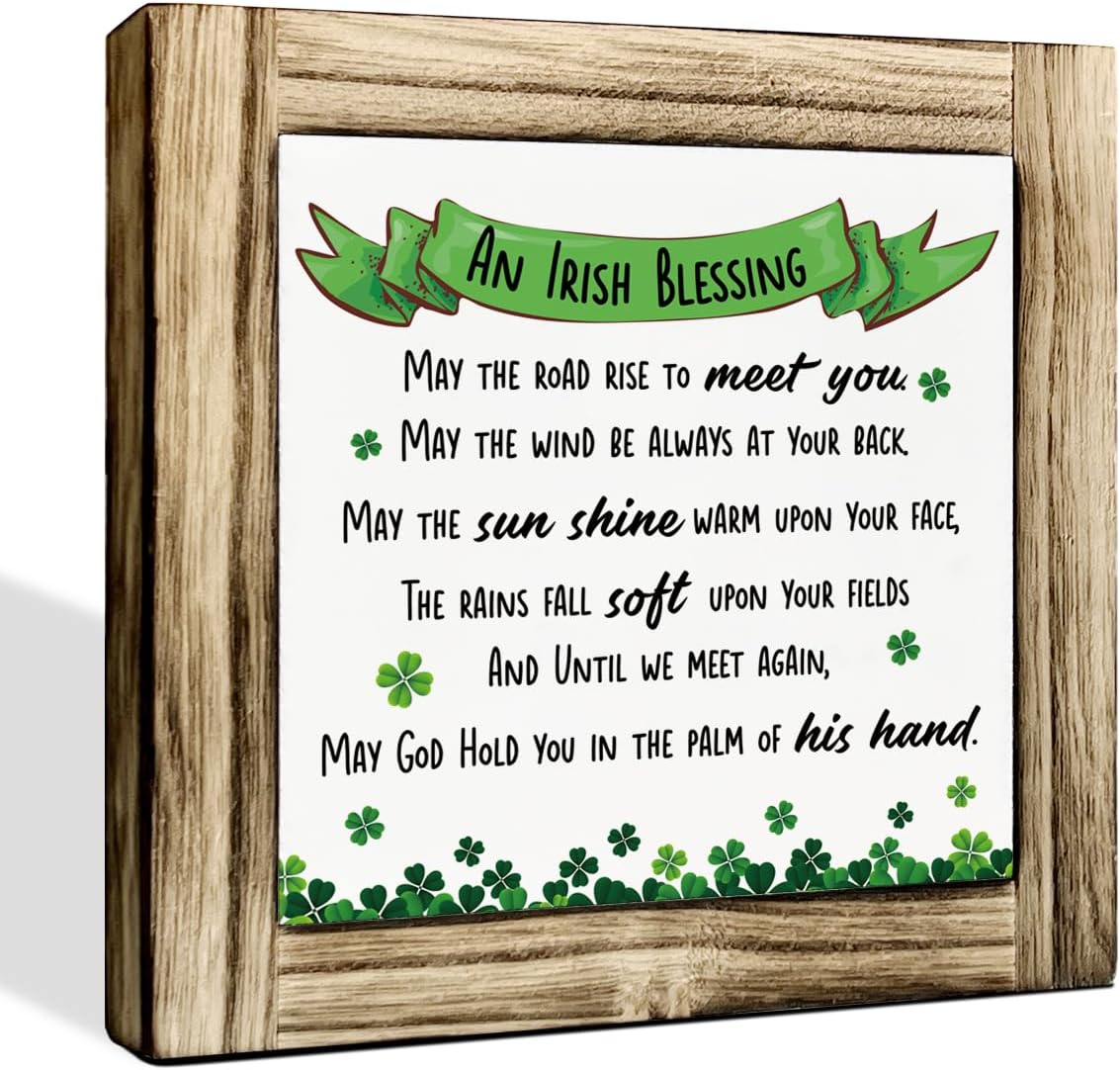 Amazon.com: An Irish Blessing Sign, St. Patrick's Day Decor, Box Sign ...