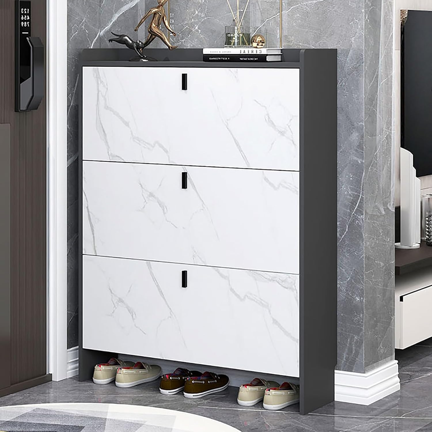 Amazon.com: PPOIUYK Shoe Cabinets Hallway Slim, Modern Slim Hidden Shoe ...