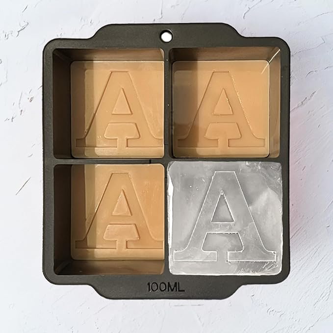 Amazon.com: Letter A Monogram Ice Cube Mold Custom Ice Cube Mold 2 Inch ...