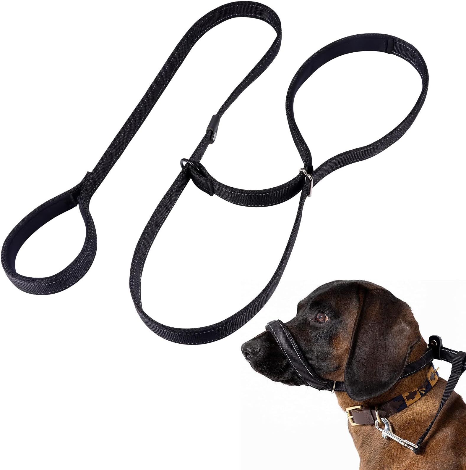 Figure of 8 Dog Lead, Anti Pull dog Lead with Padded Loop Handle and ...