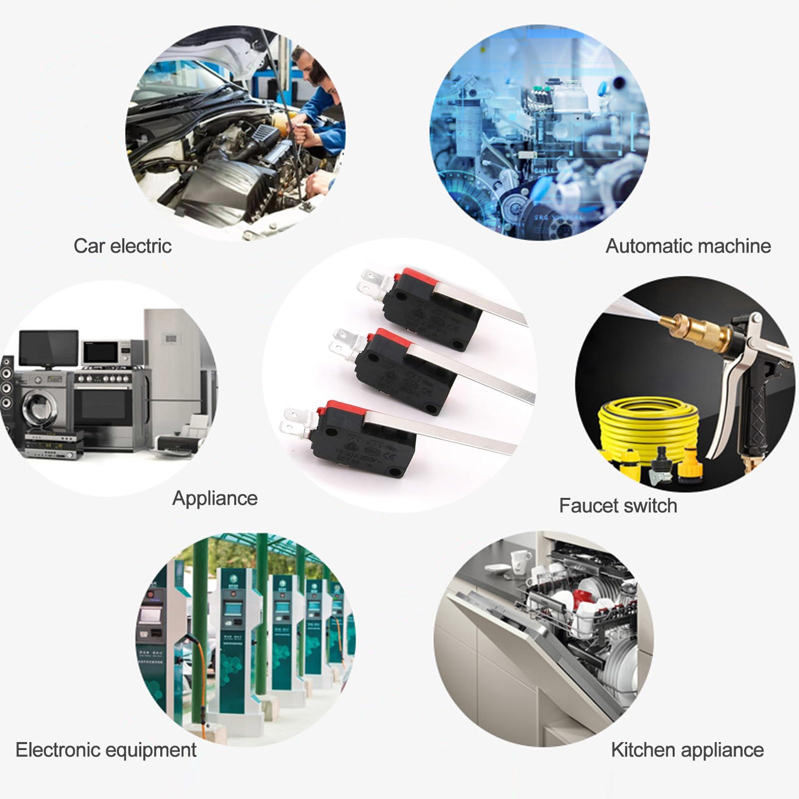 Snapklik.com : Micro Limit Switch Blade Momentary Short Straight Hinge ...