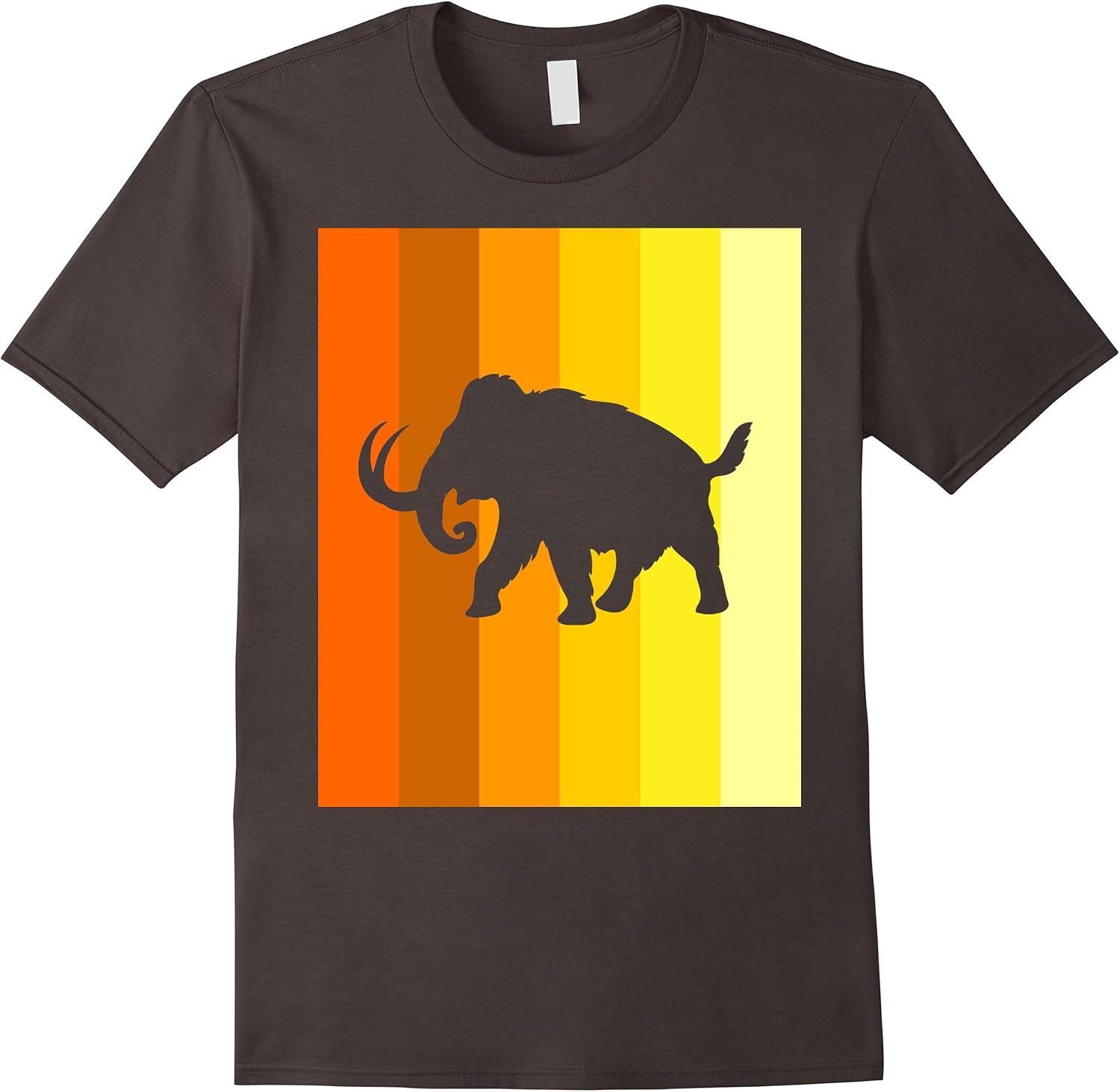Amazon.com: Woolly Mammoth Silhouette Shirt - Retro Vintage Classic ...