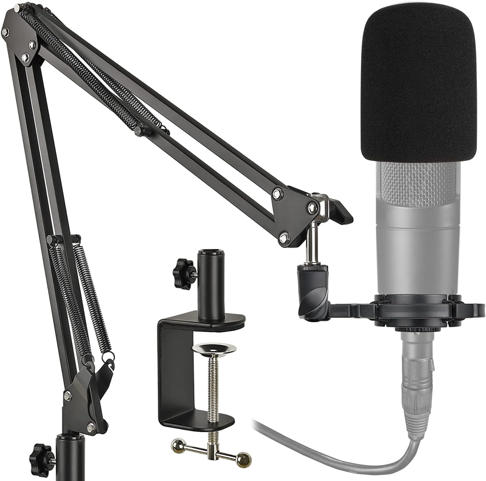 Amazon.com: AT2020 Mic Stand, Adjustable Mic Arm Stand with Shock Mount ...