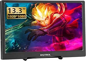 Bnztruk 13.3 inch Portable Monitor, Portable Travel Monitor for Laptop ...