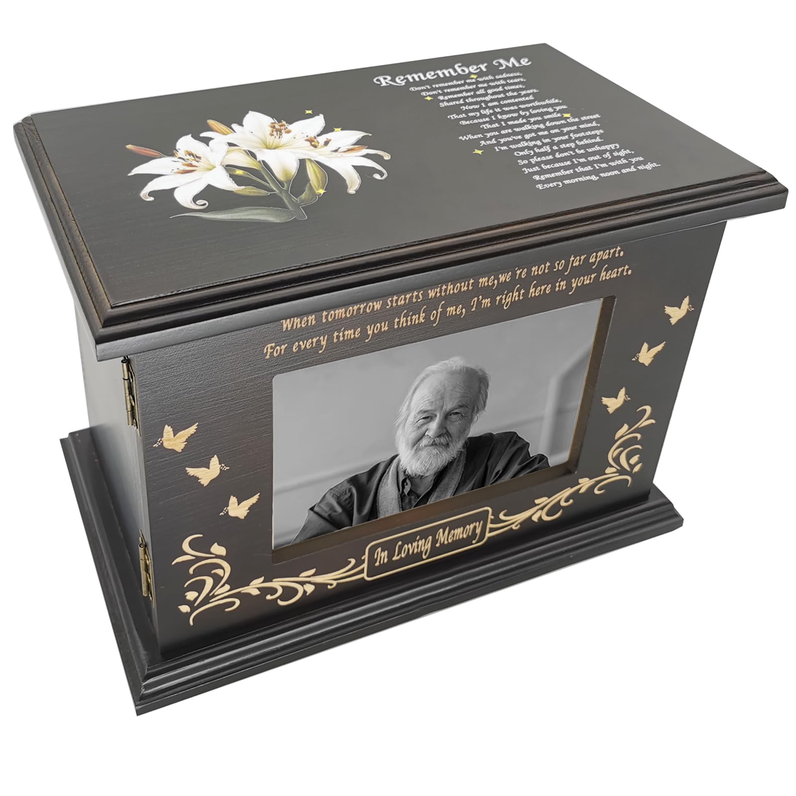 Cremation Memorial Urns for Human Ashes Adult Male Female, Wooden ...